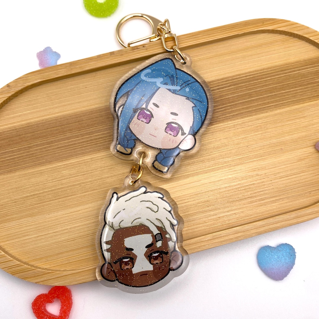 Timebomb Connected Keychain W/ Glitter Epoxy - Etsy