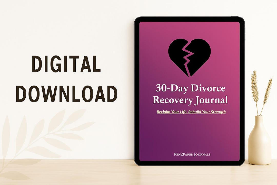 Divorce Recovery Journal Printable, 30 Day Emotional Healing Workbook ...