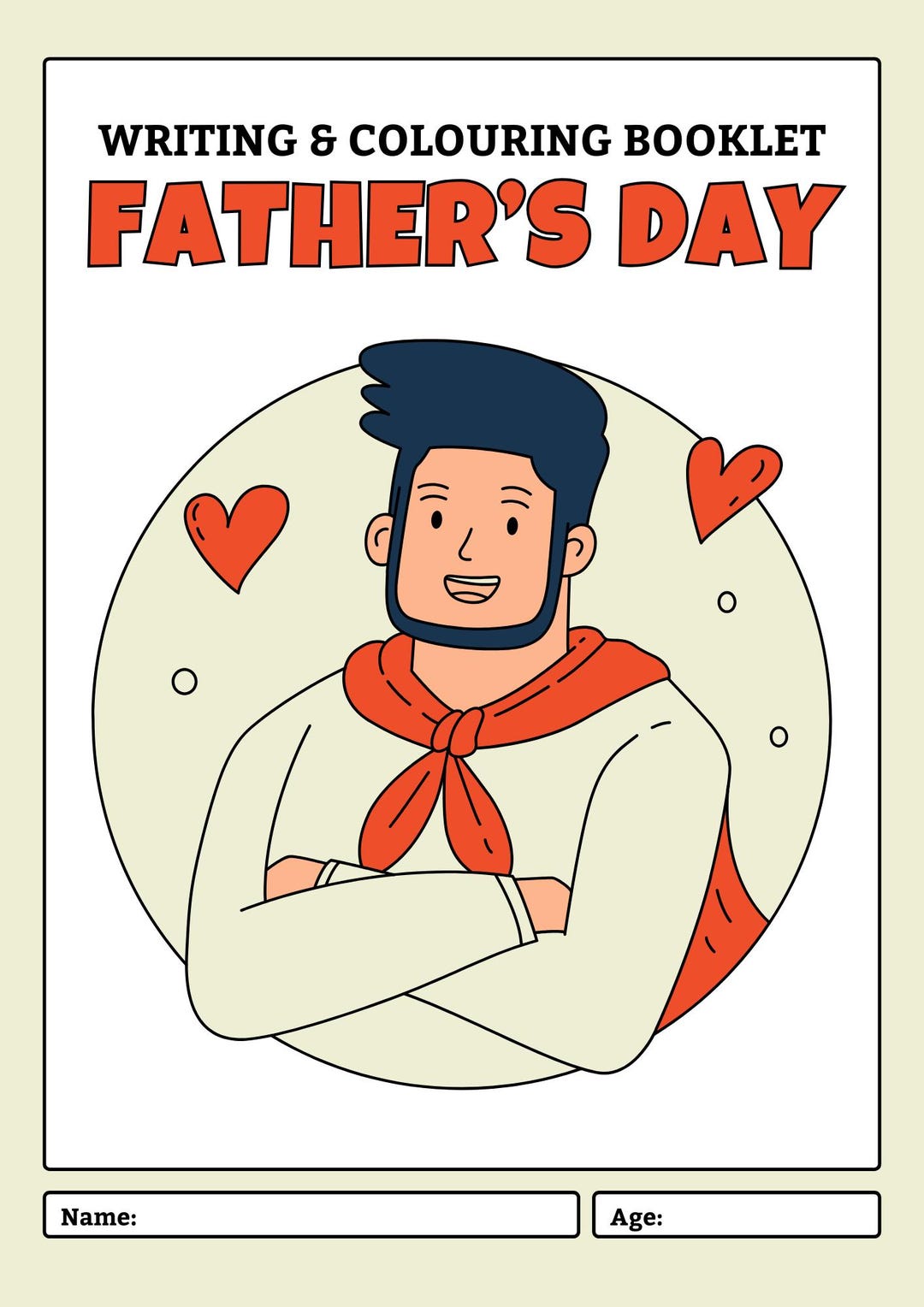 Father’s Day Writing & Colouring Book for Kids – 8 Printable Pages ...