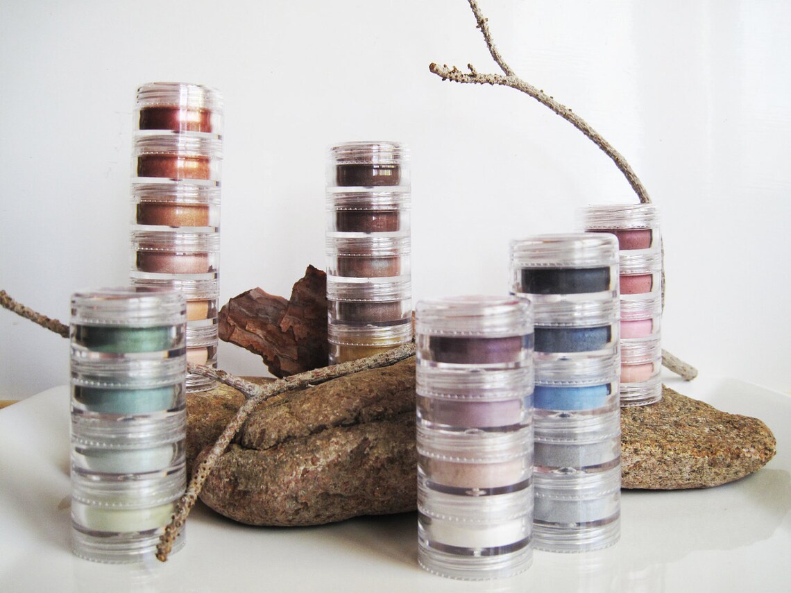 3 Pc Natural Mineral Stackable Eye Shadows and Liners | Etsy