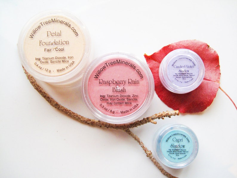 Pure and Natural 4 Pc. Satin Mineral Makeup Kit - Etsy