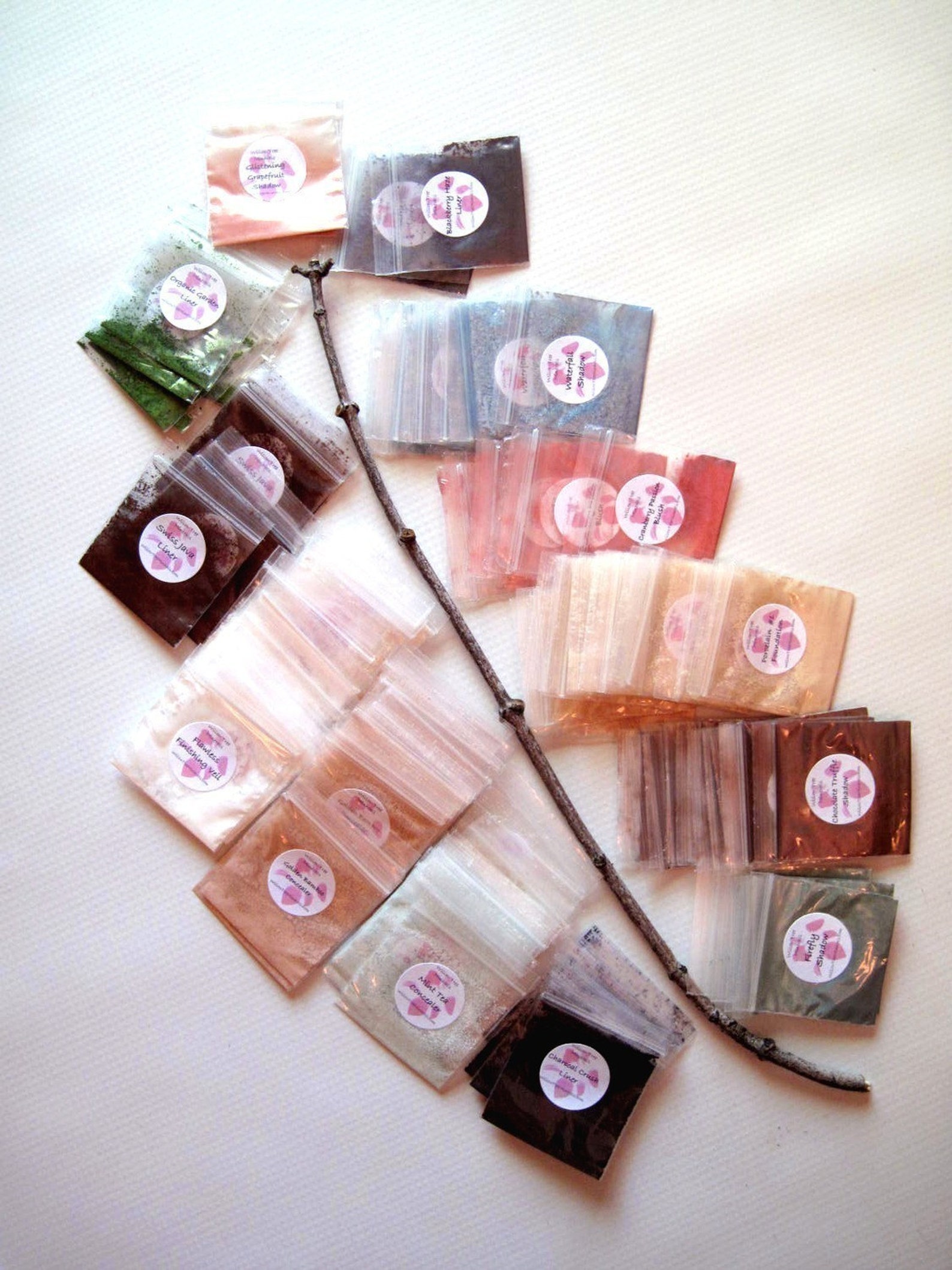 18 Sample Bags - Pure and Natural Mineral Makeup - Etsy