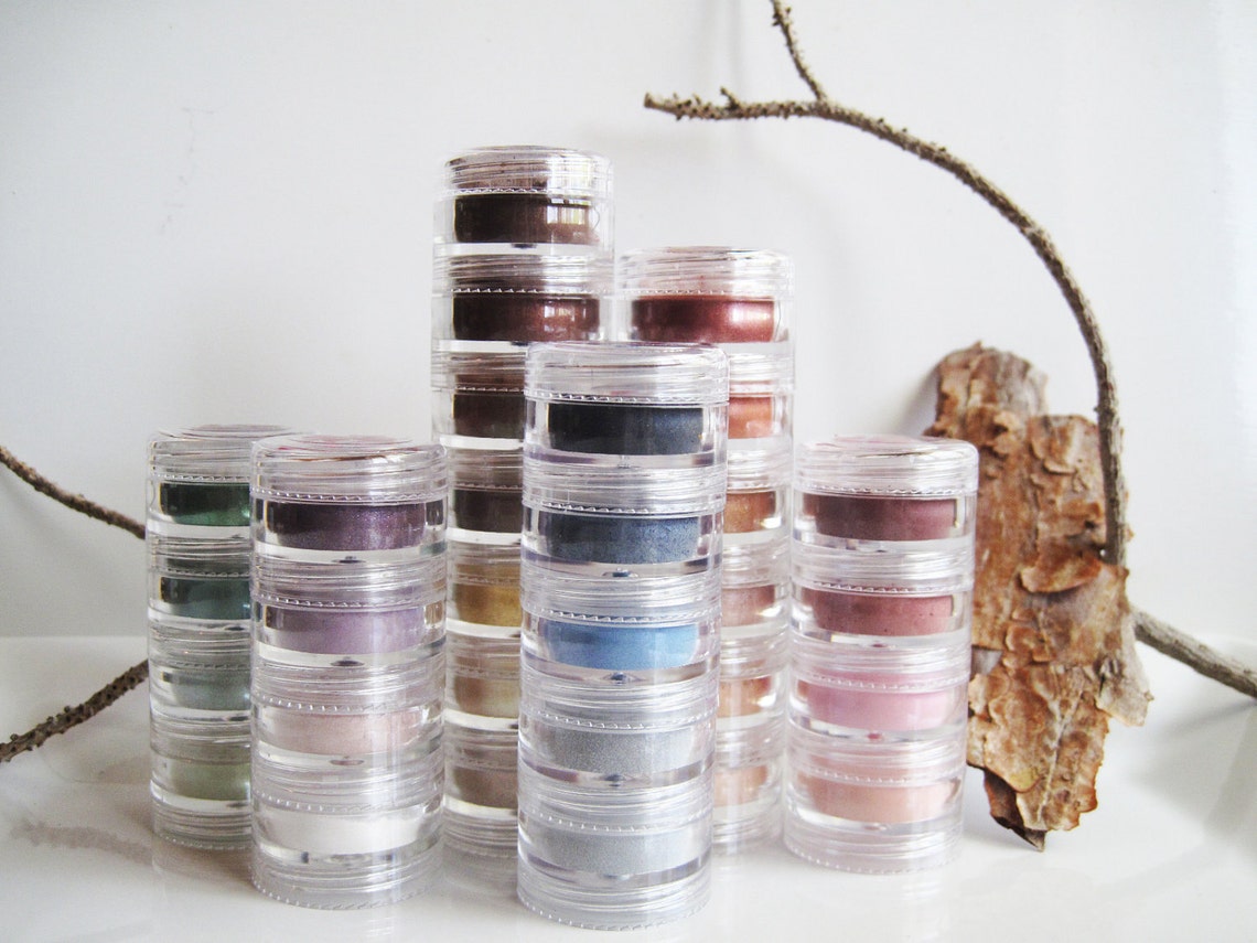 3 Pc Natural Mineral Stackable Eye Shadows and Liners - Etsy