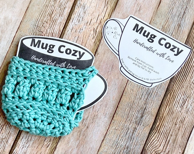 Printable Mug Cozy Insert: Marketing Display Card (PDF) - Etsy