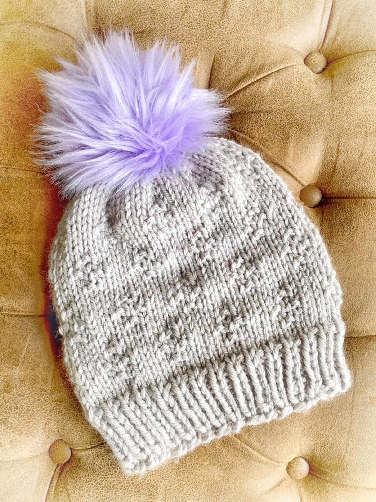 Four Corners Beanie Knitting Pattern Easy Beginner Knit Hat | Etsy