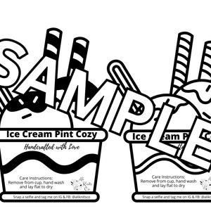 PRINTABLE Pint Cozy Insert, Ice Cream Marketing Template, PDF Display ...