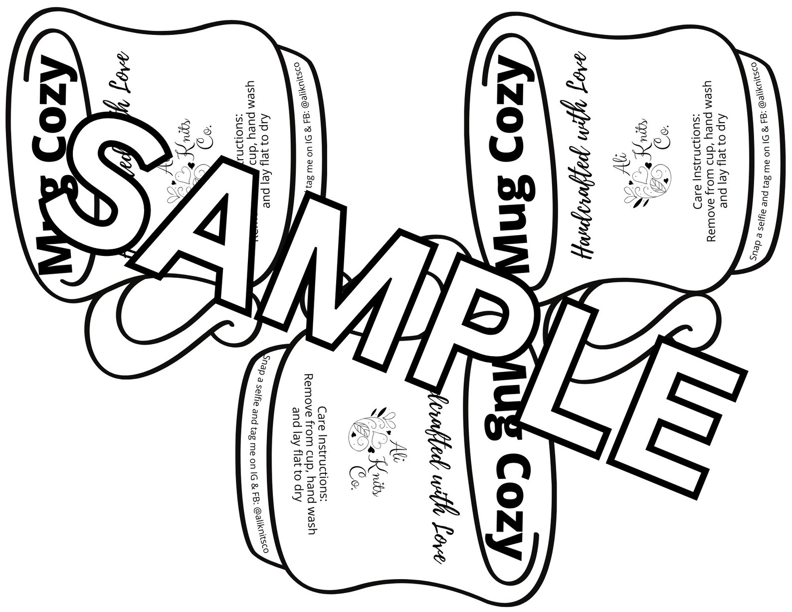 Printable Mug Cozy Insert: Marketing Display Card (PDF) - Etsy
