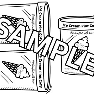 PRINTABLE Pint Cozy Insert, Ice Cream Marketing Template, PDF Display ...