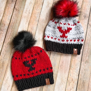 Custom College High School Beanie, Pompom Winter Beanie, Customized ...