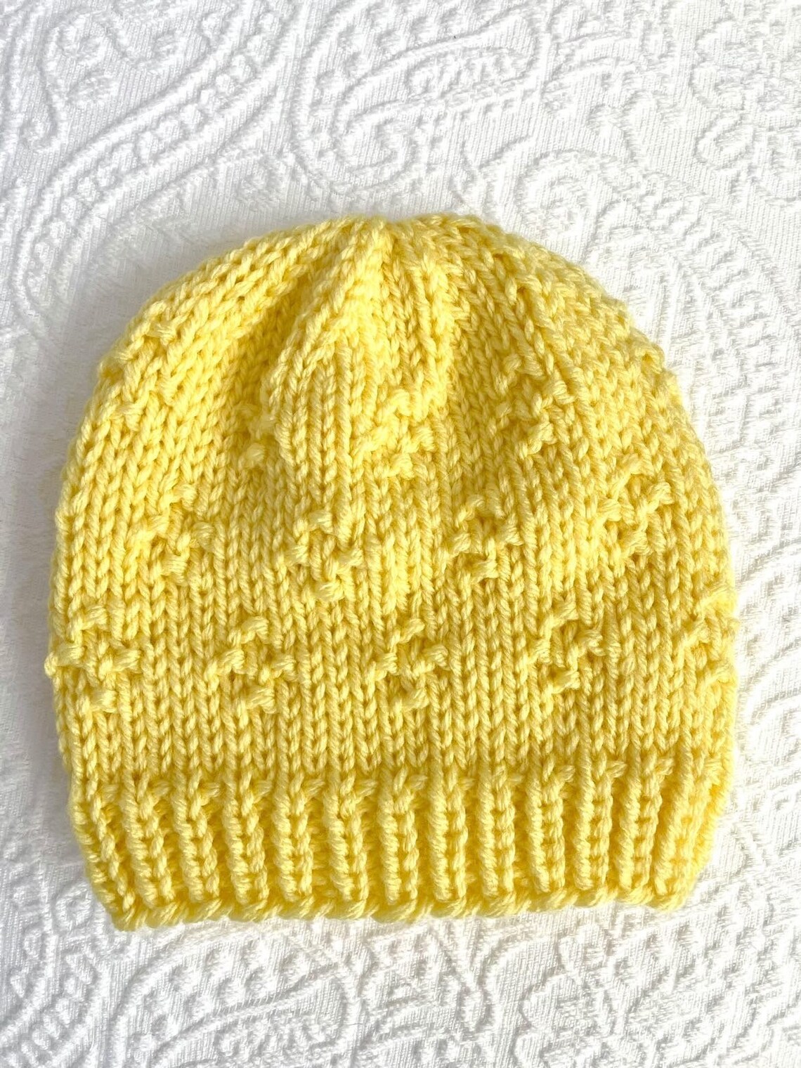 Four Corners Beanie Knitting Pattern Easy Beginner Knit Hat | Etsy