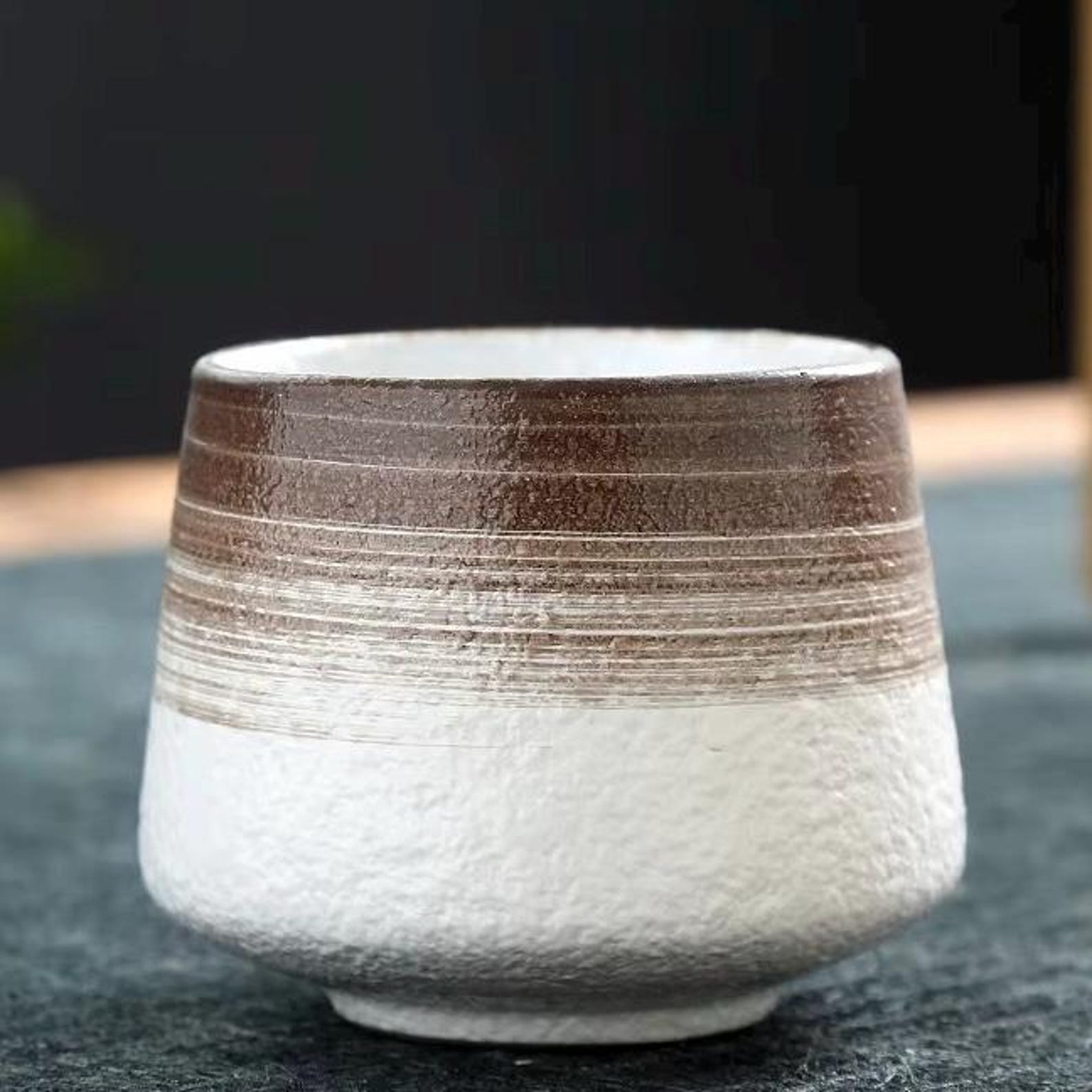 Ceramic Cup Vintage Coarse Pottery Coffee Cup Household Drinking Single ...