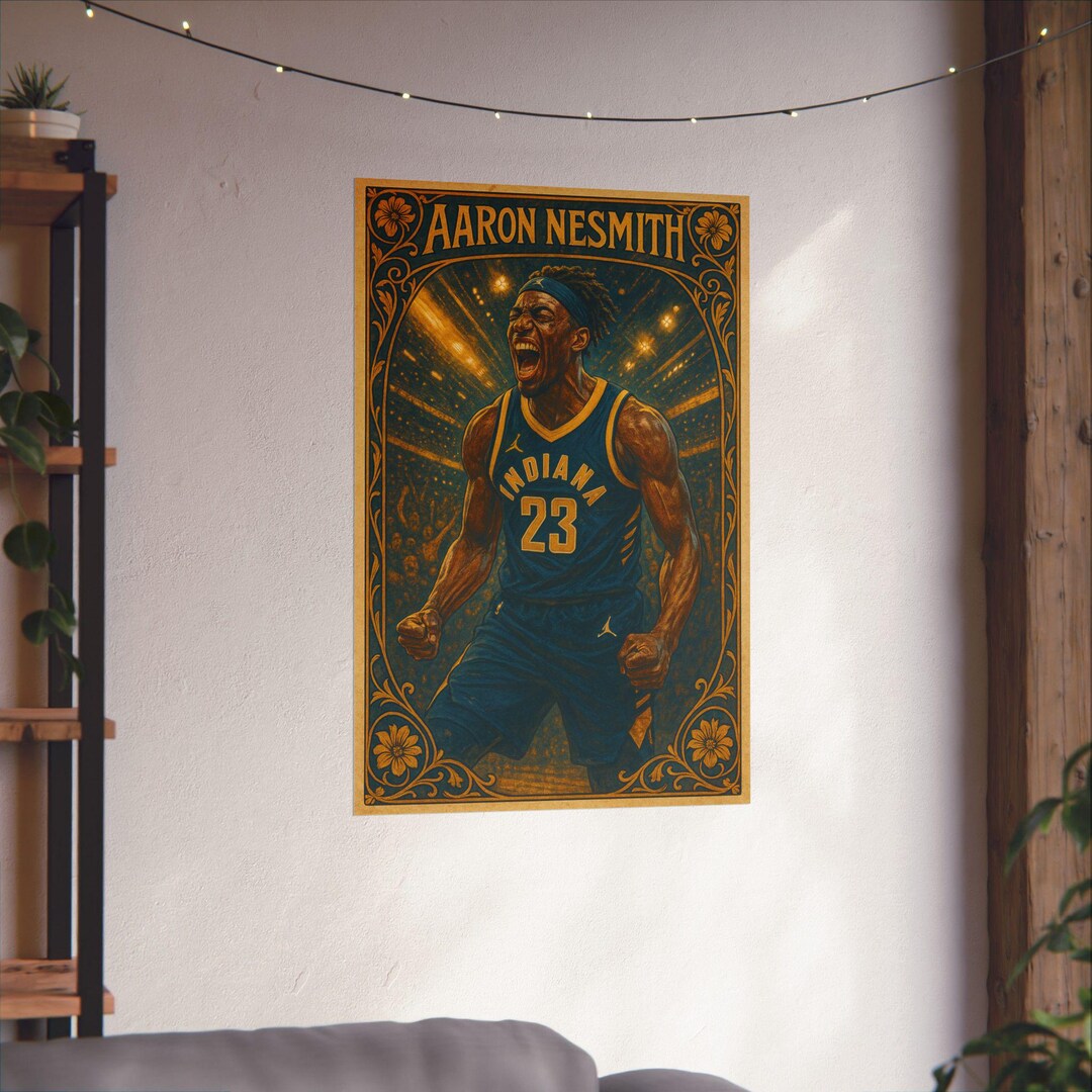 Aaron Nesmith Poster, Basketball Player Print, Indiana Pacers Poster ...