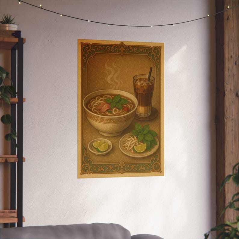 Pho Posters, Pho Vietnamese Coffee Decor Print, Living Room Poster ...