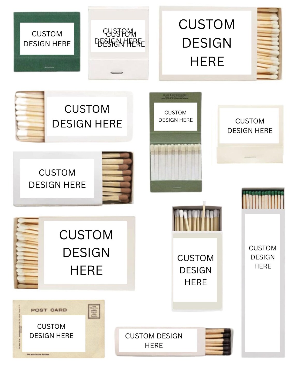Custom Matchbox Template | Personalized Design | Minimalist Match Label ...