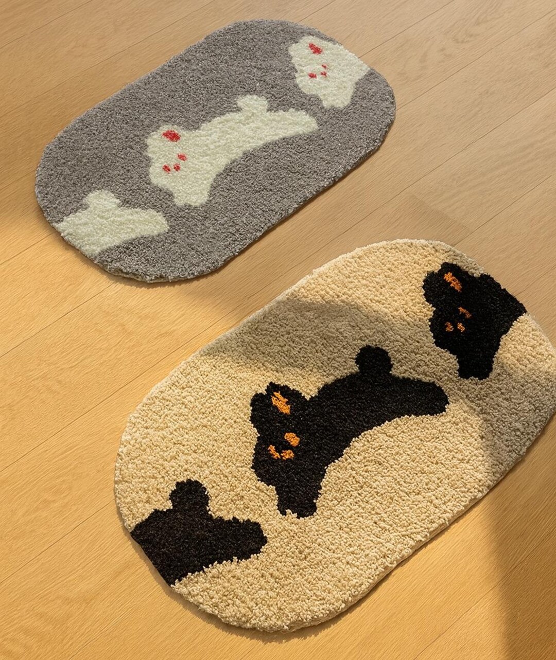 Cute Rabbit Rug – Tufted Washable Bath Mat | Bedroom or Kitchen Mat ...
