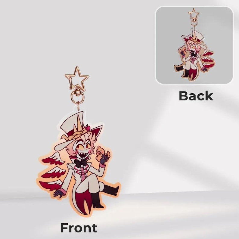 Lucifer Keychain | HAZBIN HOTEL - Etsy