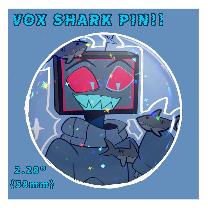 Shark Vox Pin!!! | HAZBIN HOTEL - Etsy