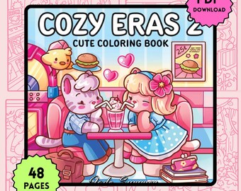 Cozy Eras Coloring Book, Cute and Cozy Digital Coloring Pages, 20 ...