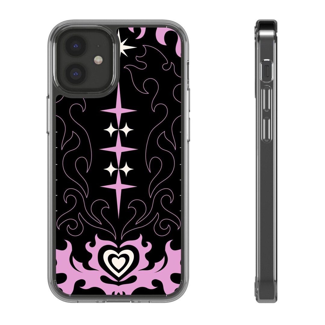 Phone Case, Y2K Aesthetic, Transparent iPhone Cover, Retro 2000s Design ...