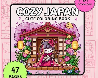 Cozy Eras Coloring Book, Cute and Cozy Digital Coloring Pages, 20 ...