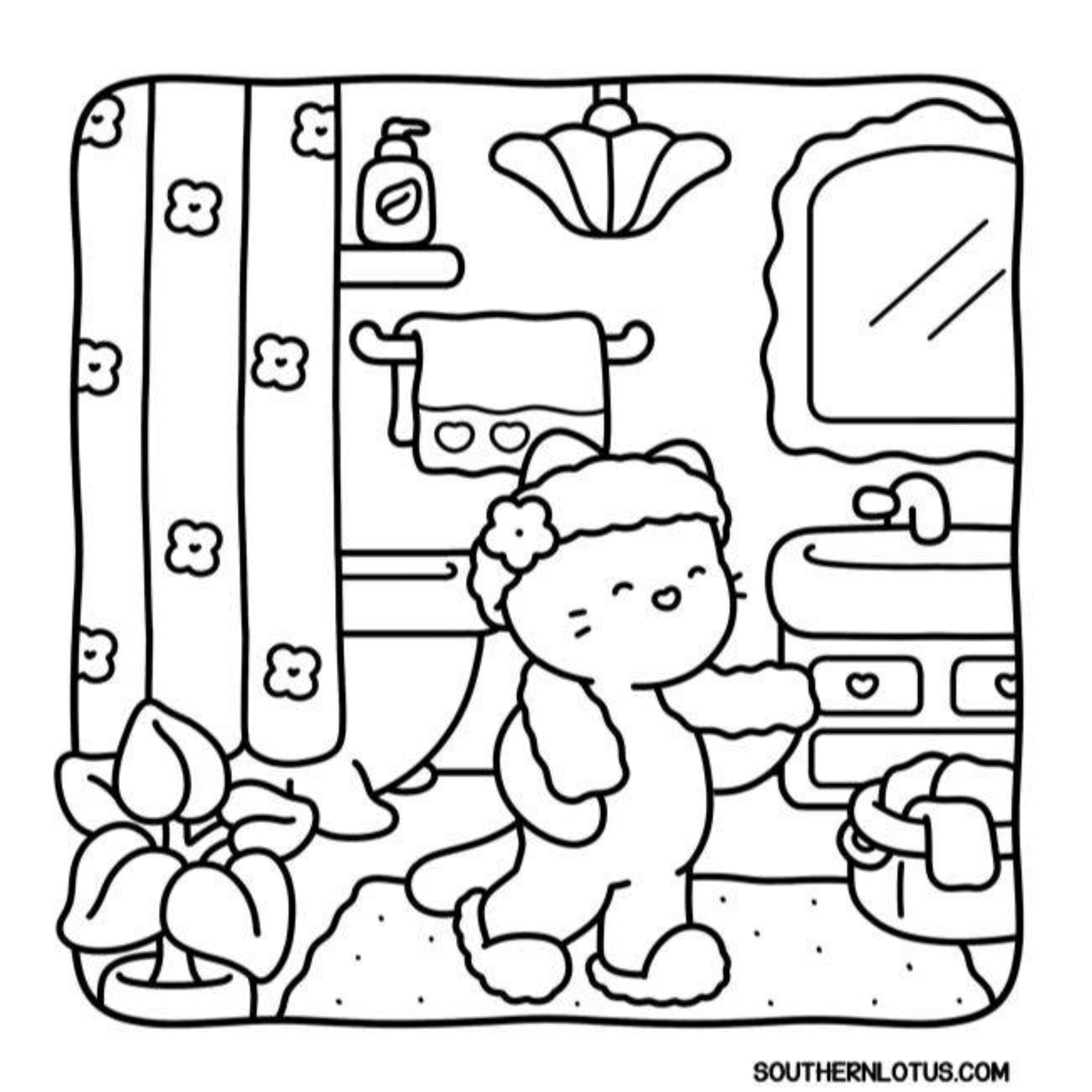 Calm Days Coloring Book, Cute and Cozy Digital Coloring, 20+ Pages ...