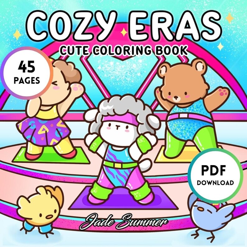 Cozy Eras Coloring Book, Cute and Cozy Digital Coloring Pages, 20 ...