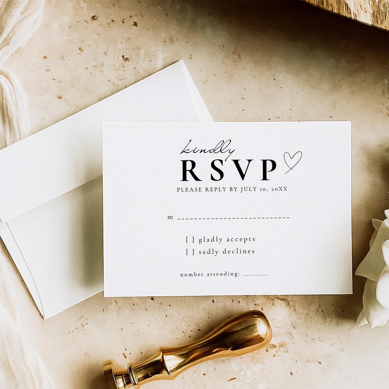 The Day We Say I Do Invitation, Elopement Reception Invite, Minimalist ...