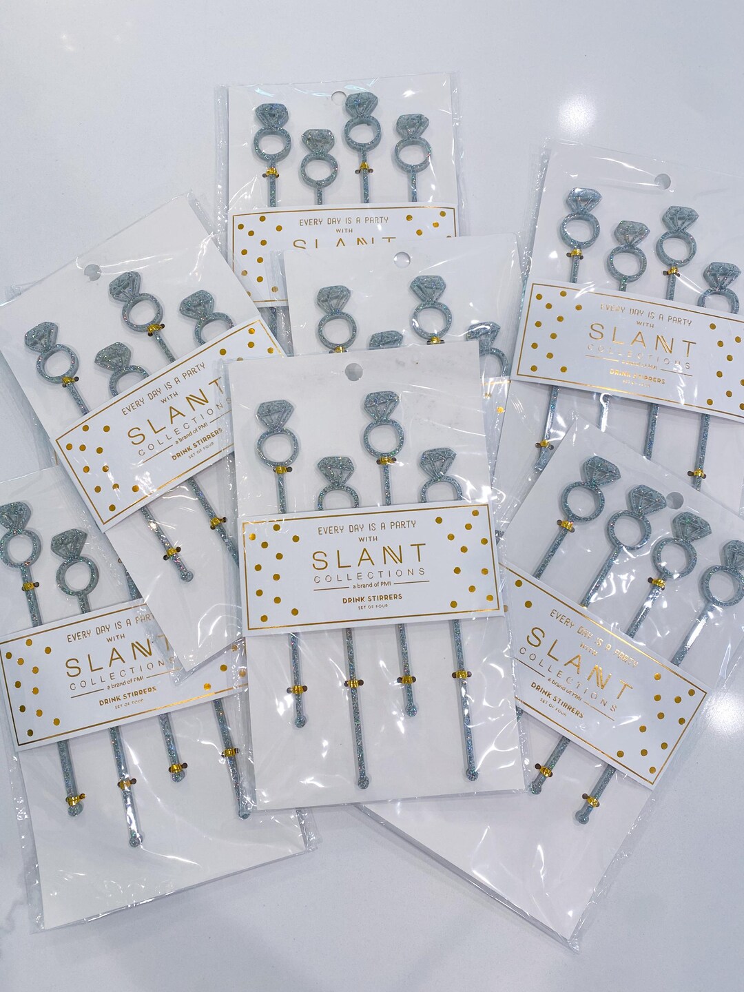 Diamond Silver Glitter Acrylic Drink Stirrers - Etsy