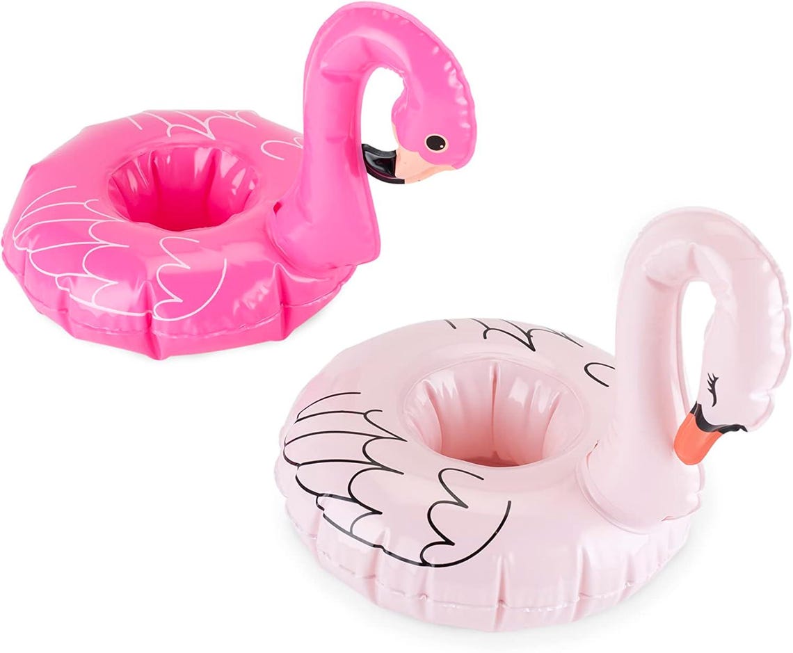 Flamingo and Swan Pool Drink Floaties Set of 2 - Etsy