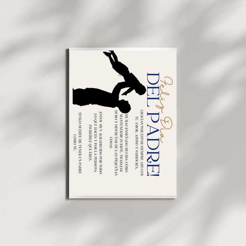 Tarjeta Dia Del Padre - De Hijo a PAPA - Etsy