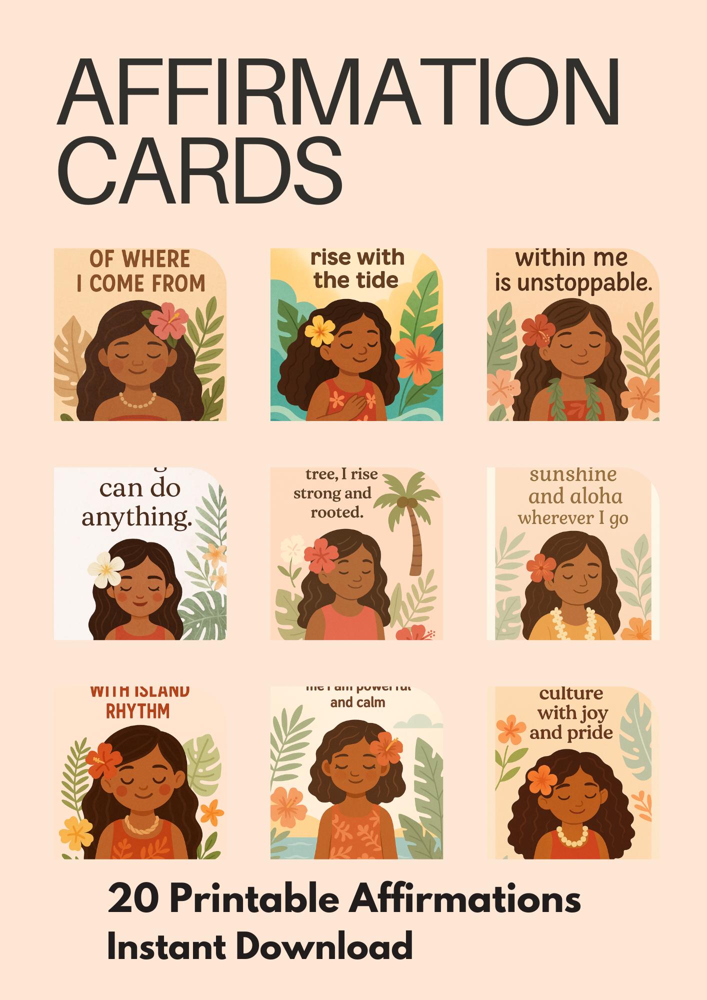 Island Girl Affirmation Cards: Tropical Empowerment, Cultural ...