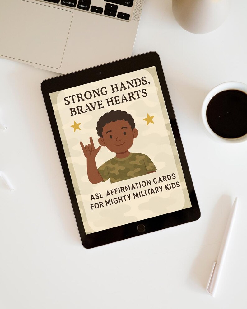 ASL Affirmation Cards for Military Kids: Sign Language Positivity ...