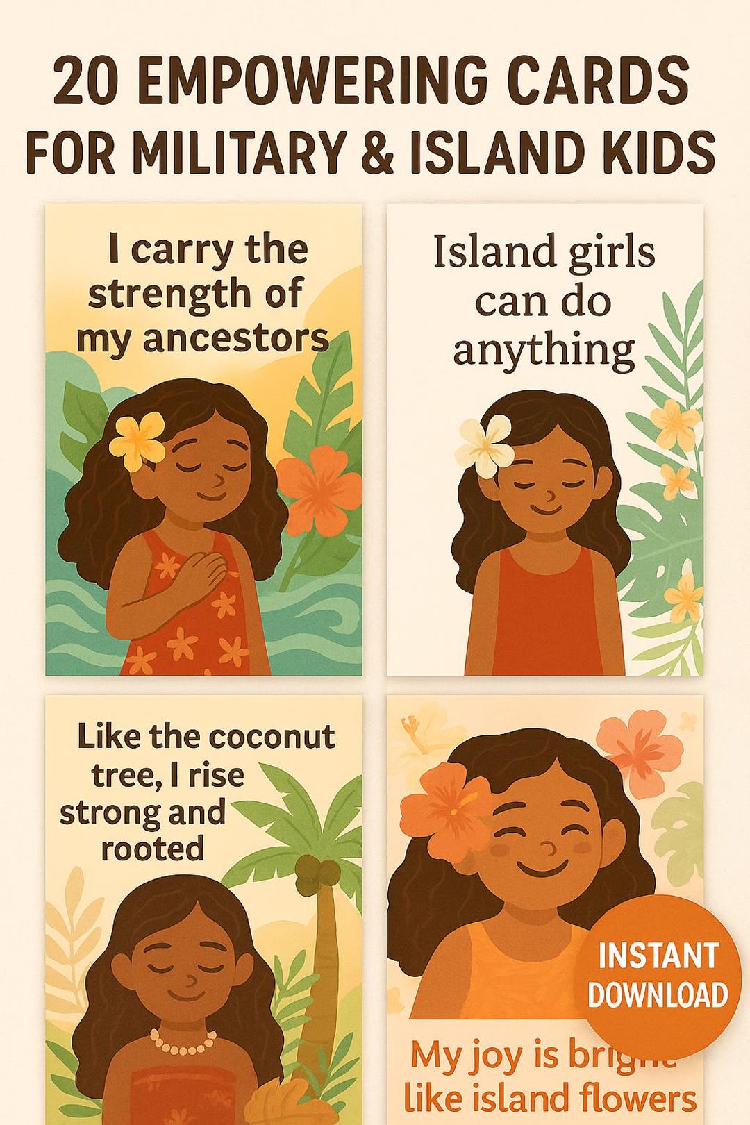 Island Girl Affirmation Cards: Tropical Empowerment, Cultural ...