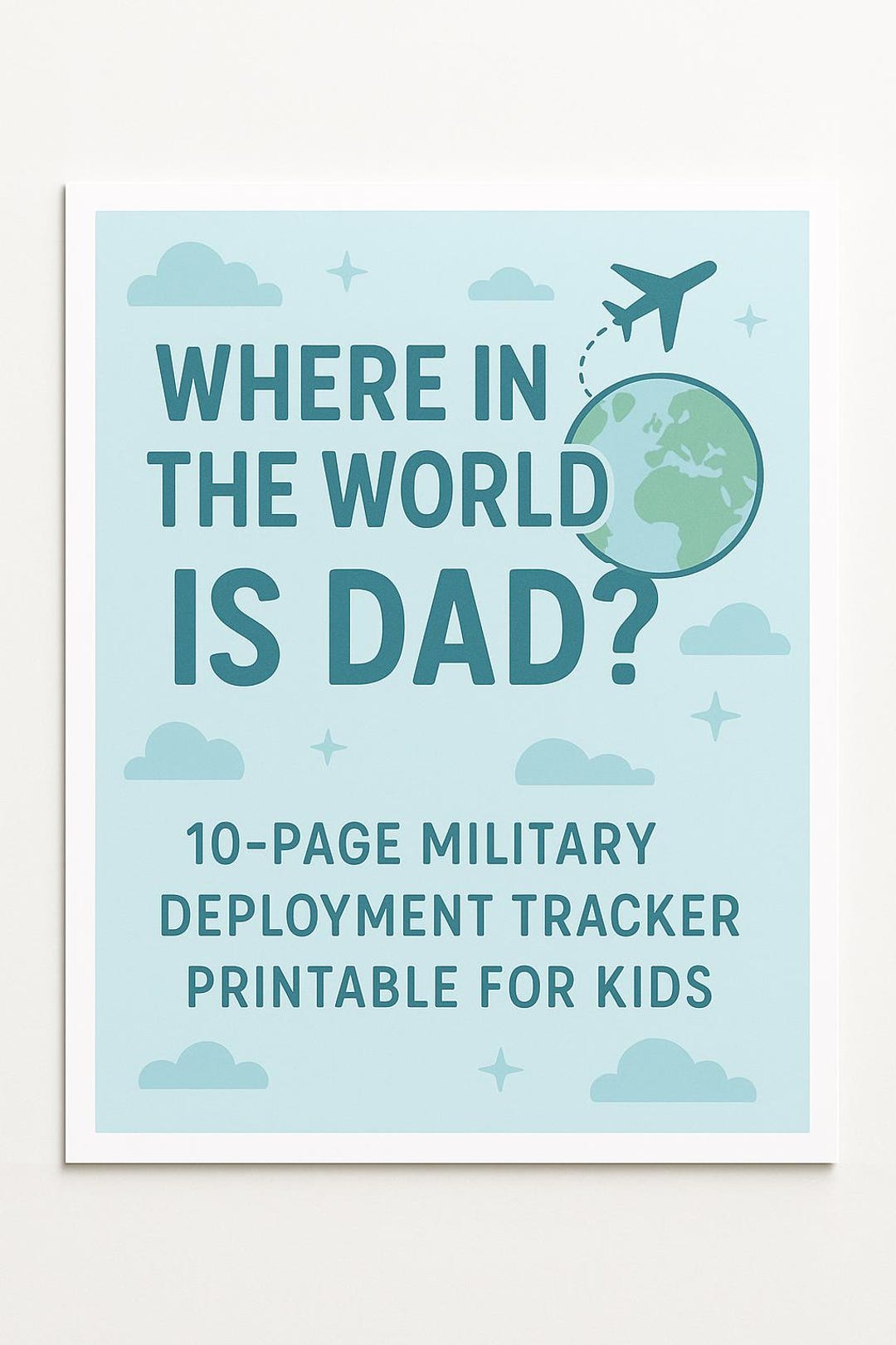 Military Deployment Tracker for Kids: World Map Activity Kit (digital ...