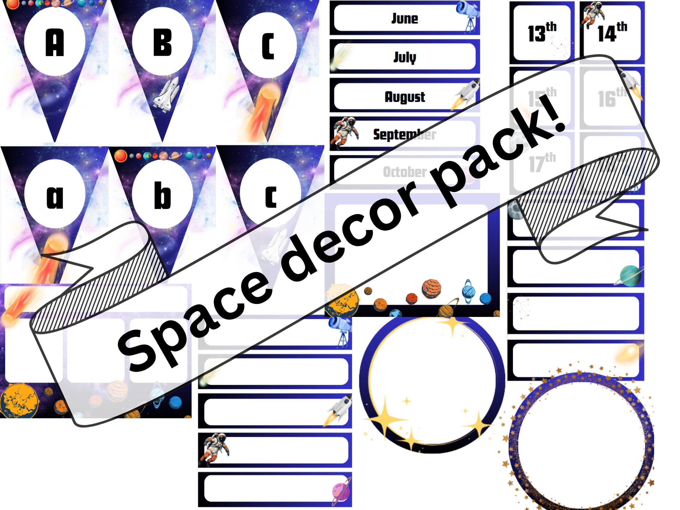 Space Themed Classroom Decoration Pack- Editable Download - Etsy