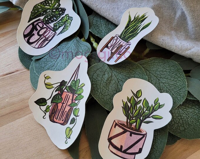 Houseplant Stickers for Plant Mom and Plant Dad - Etsy