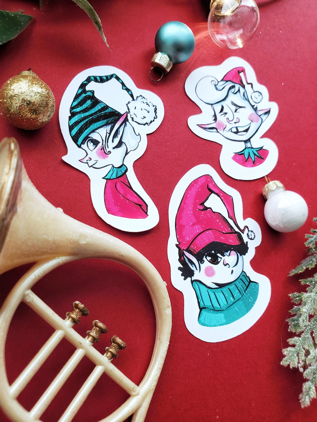 Christmas Elves Pack Christmas Sticker Pack Stickers Elf Sticker ...