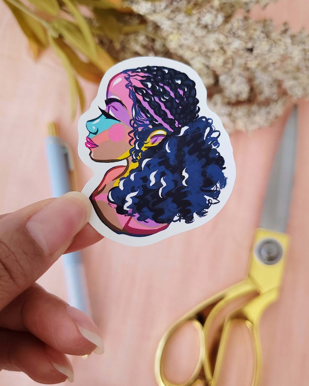She Loves | African American Stickers | Black Girls Stickers | Melanin ...