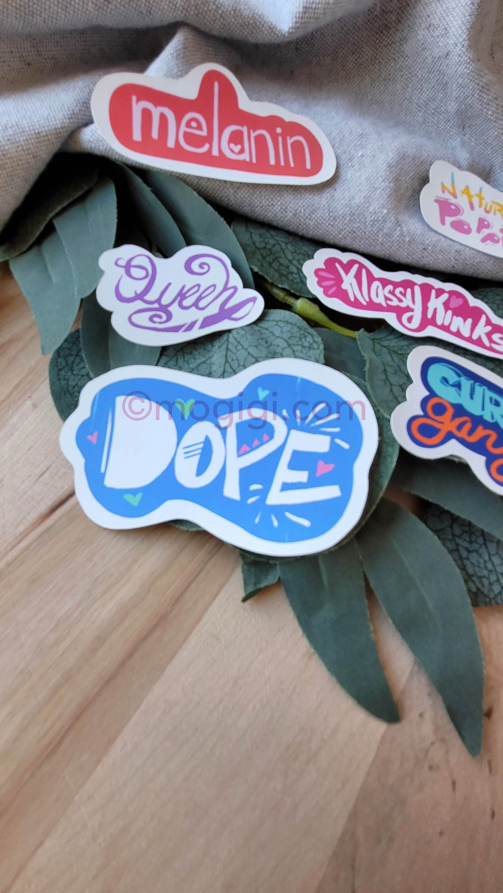 Melanin Girl Culture Sticker Pack, Natural Hair Black Culture Art ...