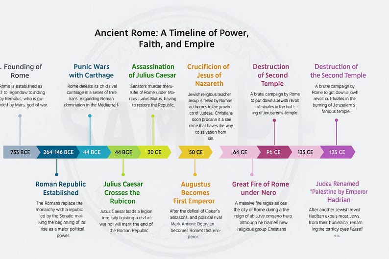 Ancient Rome Timeline With Early Christianity | Printable PDF | Roman ...
