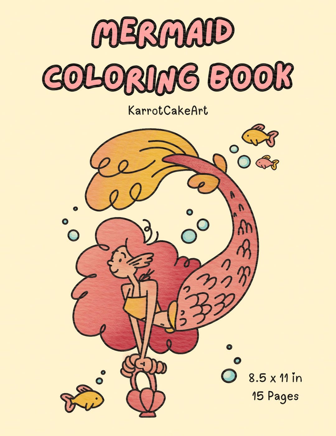 Mermaid Coloring Book PDF – 15 Printable Pages for Kids & Adults ...