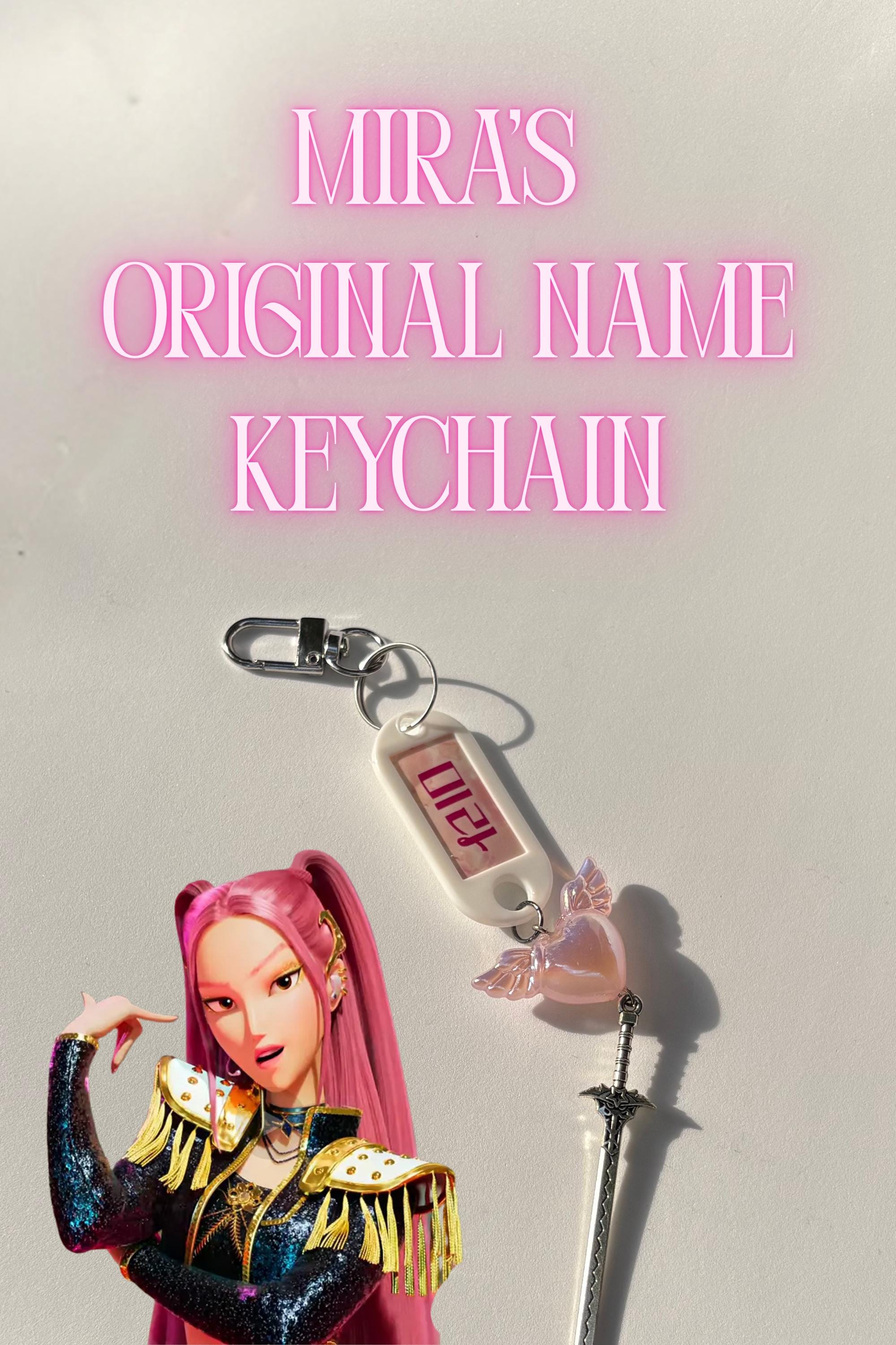 Mira Original Korean Name Keychain | K-pop Demon Hunters Fanmade Charm ...