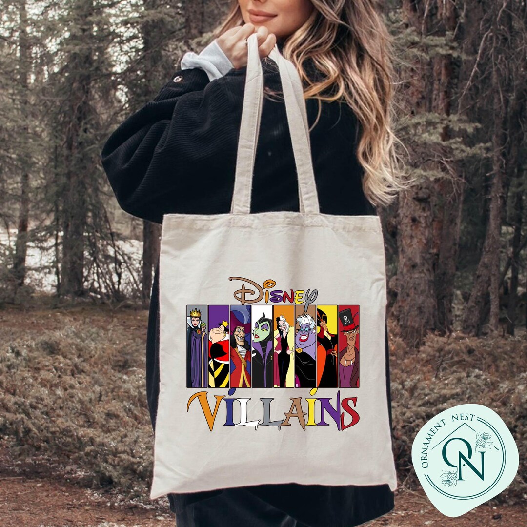 Disney Villains Tote Bag, Evil Queen Maleficent Ursula Jafar Bag ...
