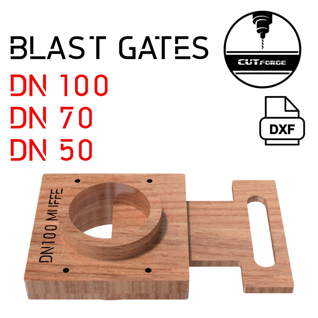 Blast Gates | Gate Valve | Diy Dxf Cnc | DN50 DN70 DN100 - Etsy