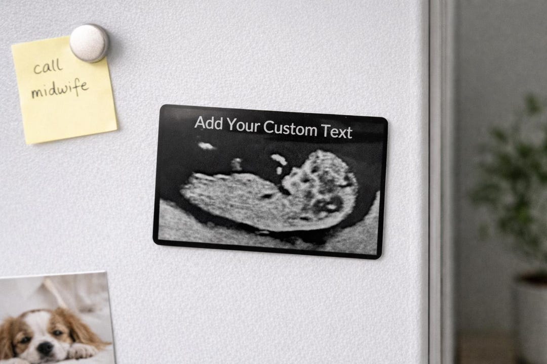 Baby Scan Fridge Magnet • Engraved Custom Ultrasound Keepsake - Etsy