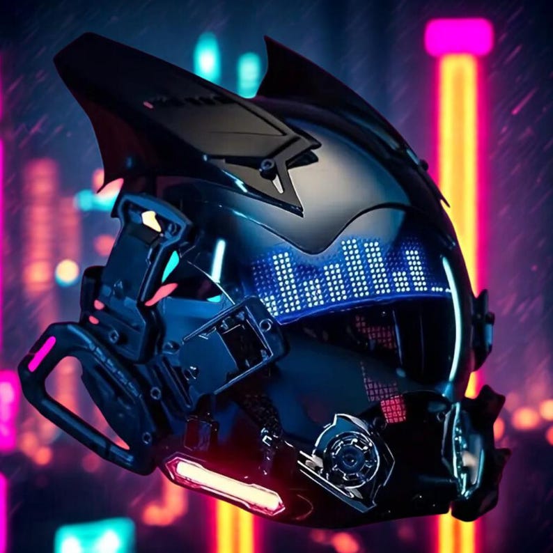 Cyberpunk LED Mask – Custom Animations via App | Rechargeable Rave ...