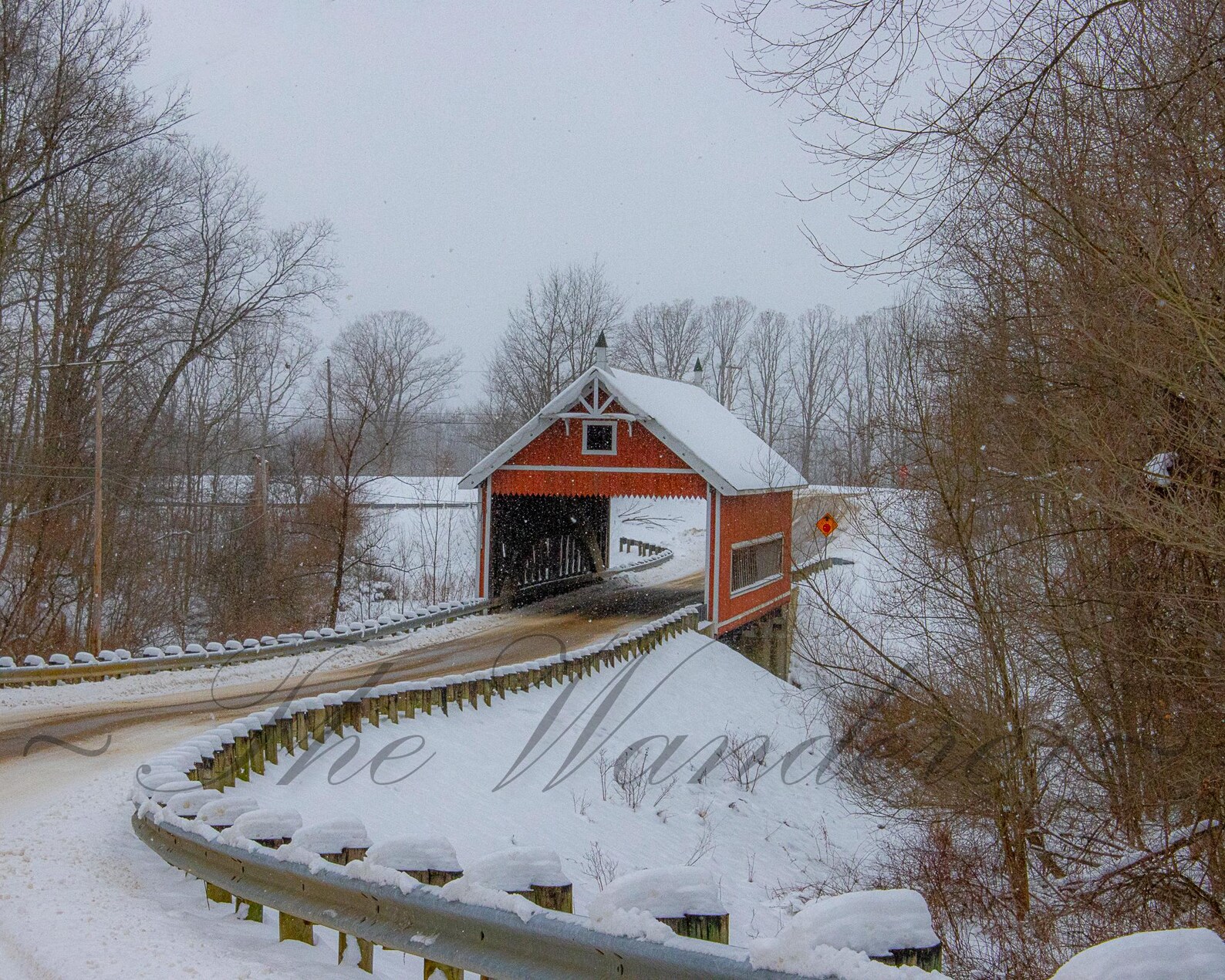 Netcher Road Covered Bridge | Ashtabula, Ohio | Winter Scene - Etsy