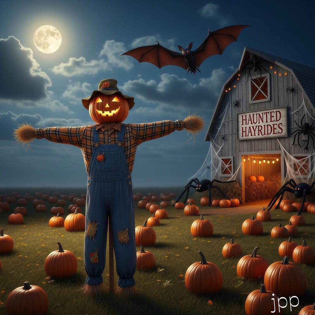 A Scarecrow and a Bat. - Etsy