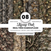 Realistic Tree Camo Patterns 15 Seamless (mountain): High-res, PNG/JPG ...