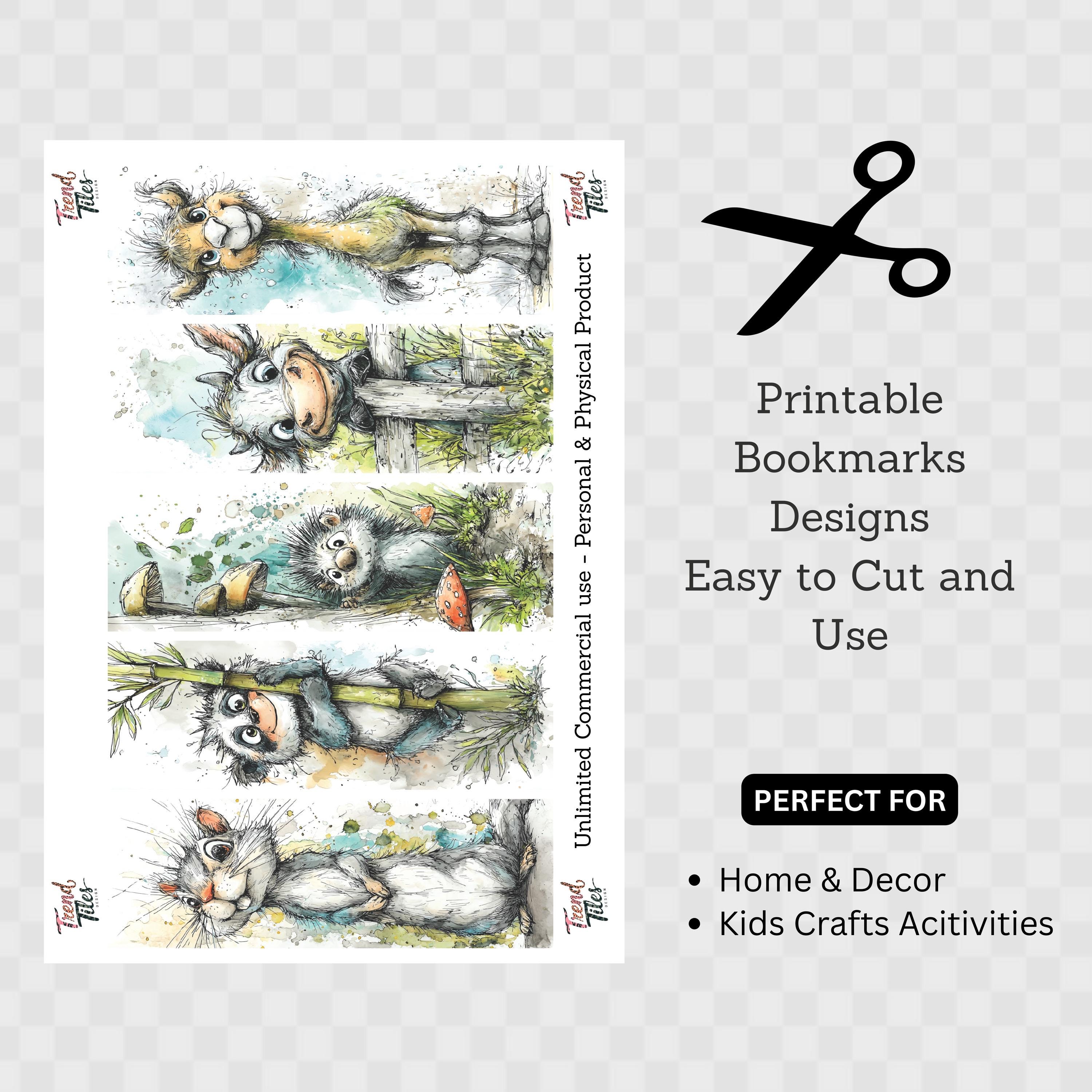 Whimsical Printable Bookmarks for Kids, Nursery & Playroom Kidcore ...
